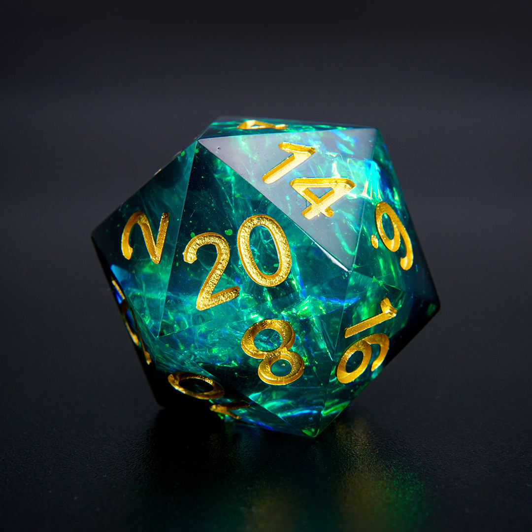 Hollowjade - Sharp Edge DnD Dice Set – Rune Foundry