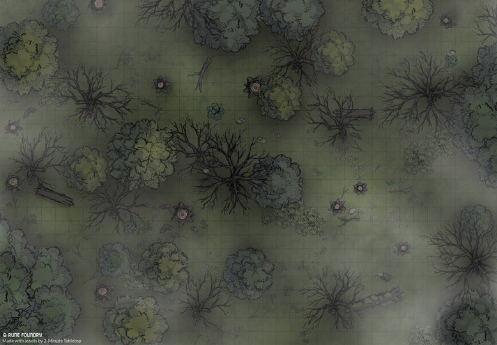 Free DnD Forest Battle Map Pack (5 Settings, 40 Variations – Rune Foundry