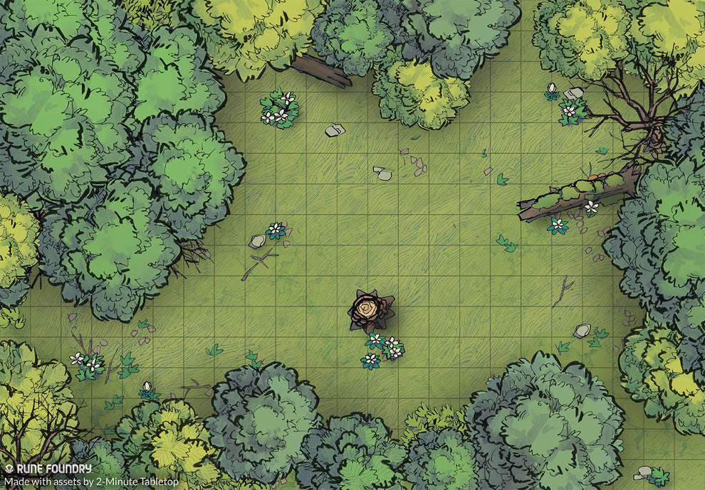 Free DnD Forest Battle Map Pack (5 Settings, 40 Variations – Rune Foundry