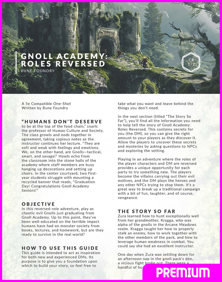 Free DnD One Shot Adventures | Rune Foundry