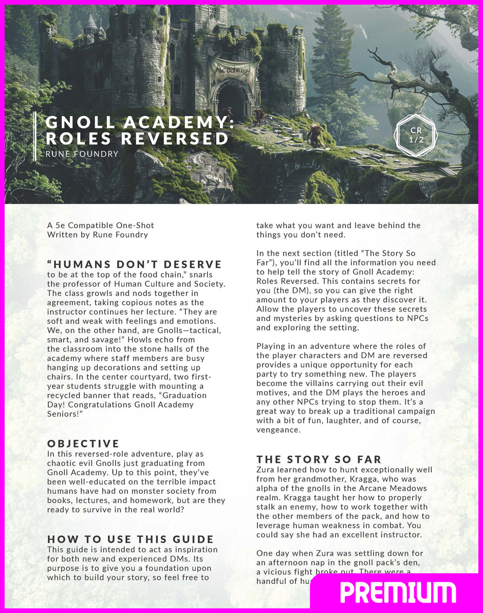 Free DnD One Shot Adventures | Rune Foundry