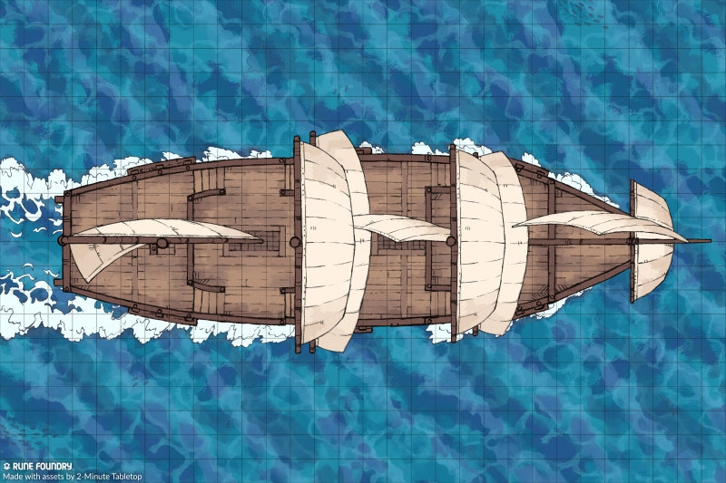 Sailing Ship Battle Map - Free Download for Digital or Print – Rune Foundry
