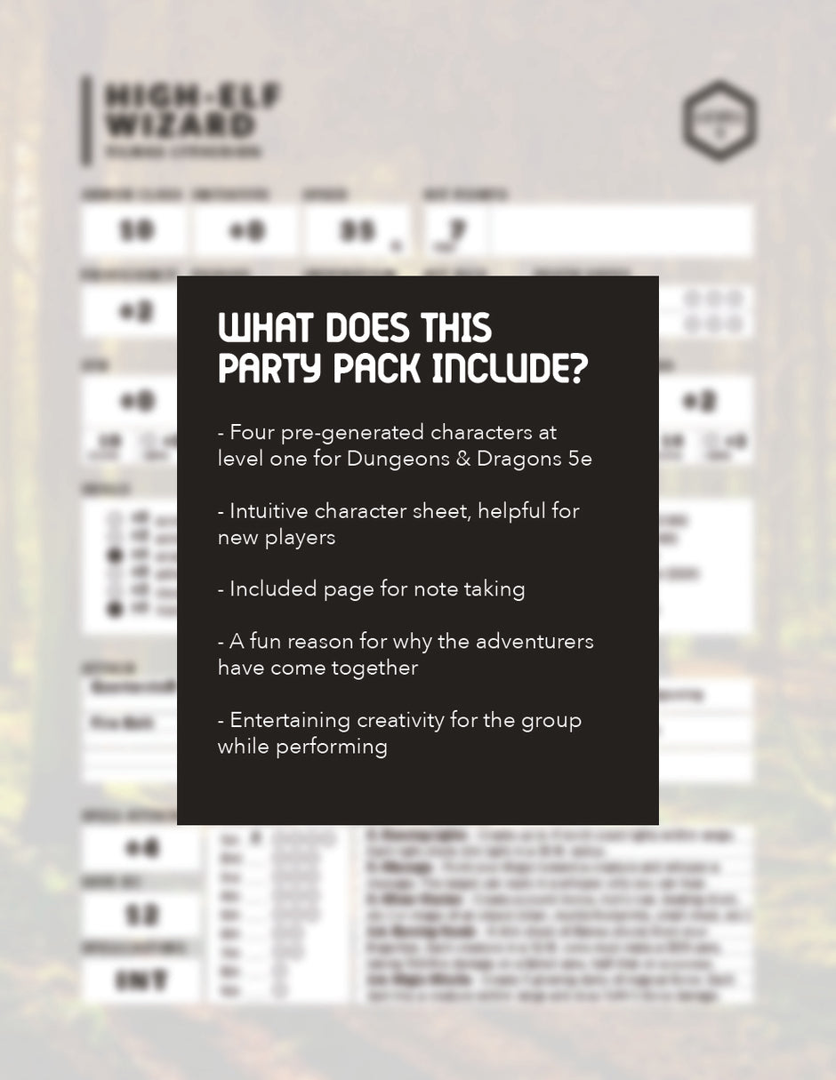 DnD Premade Characters - Free Downloadable PDFs – Rune Foundry